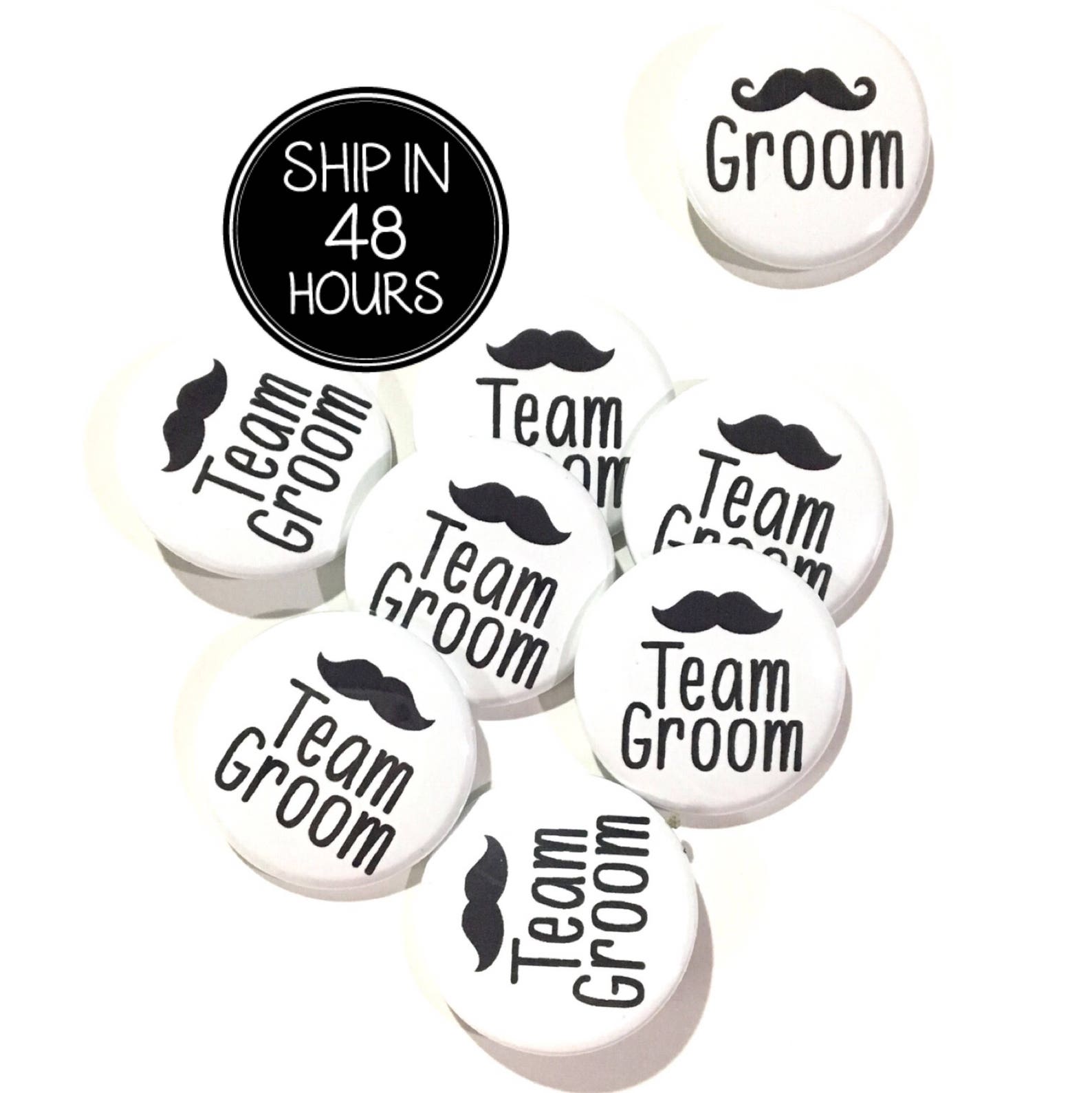 10 Pcs Team Groom Badge Pin Pinback Button Wedding Shower - Etsy