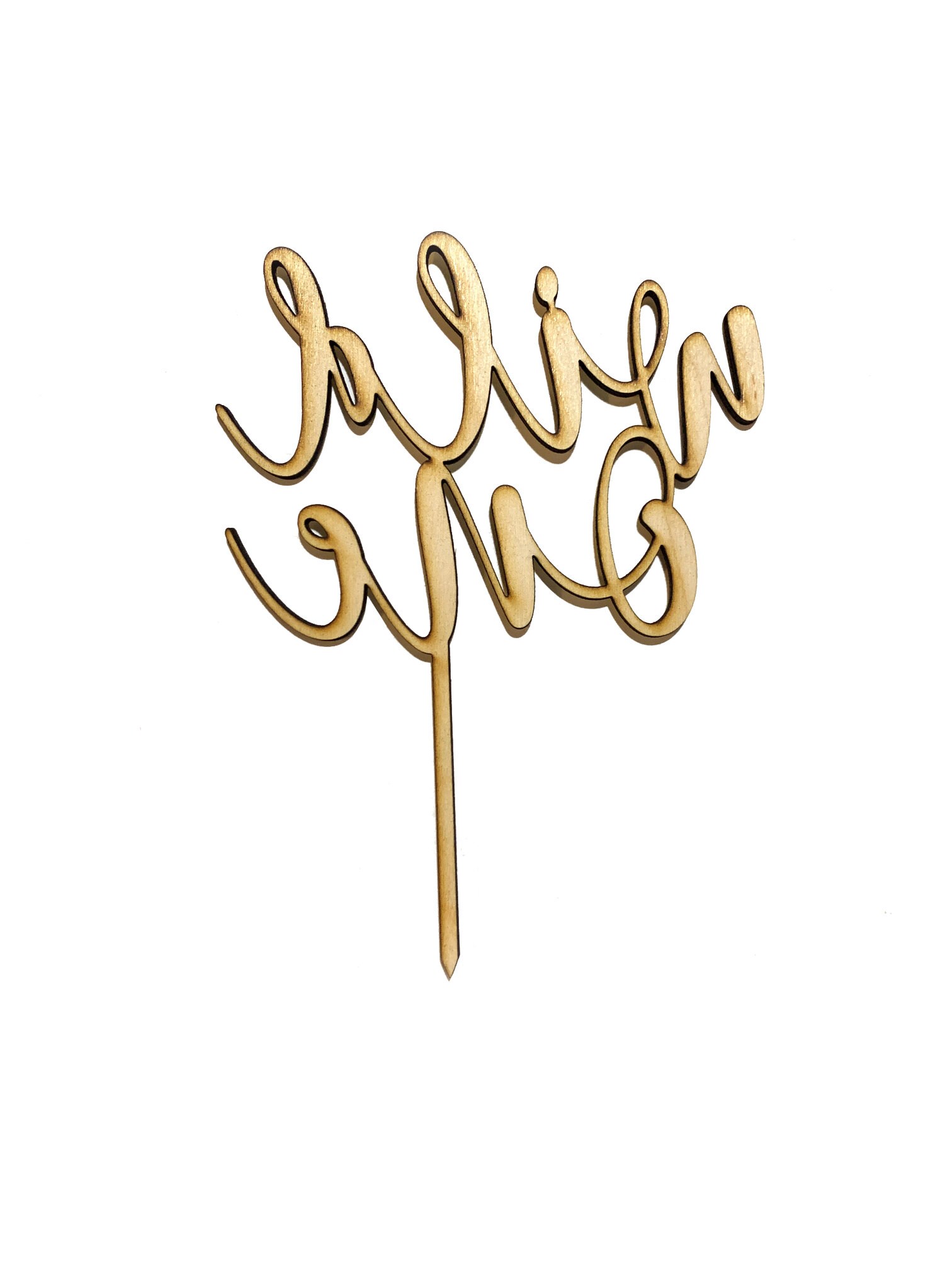 1 Pc Wild One Raw Wood or Hand Painted Gold Baltic Wood Laser | Etsy