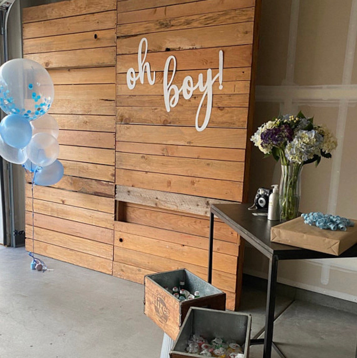 1 Pc Oh Boy 12 to 36 WIDE Large Gold Glitter | Etsy