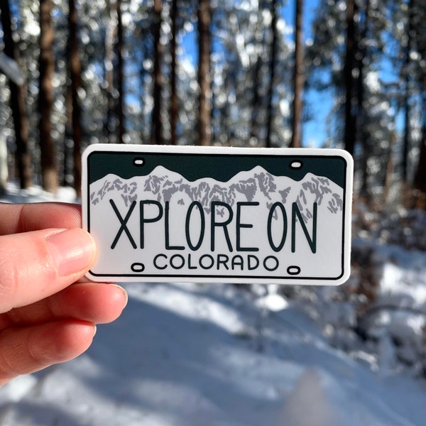 Colorado License Plate Sticker - Etsy
