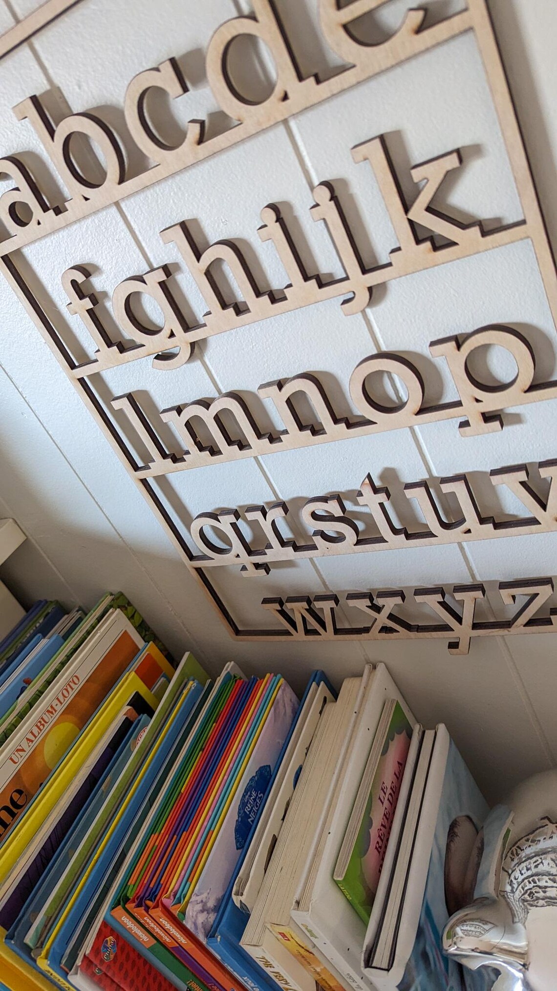 Alphabet Cutout Wall Hanging - Laser Cut Decor for Nursery, Reading ...