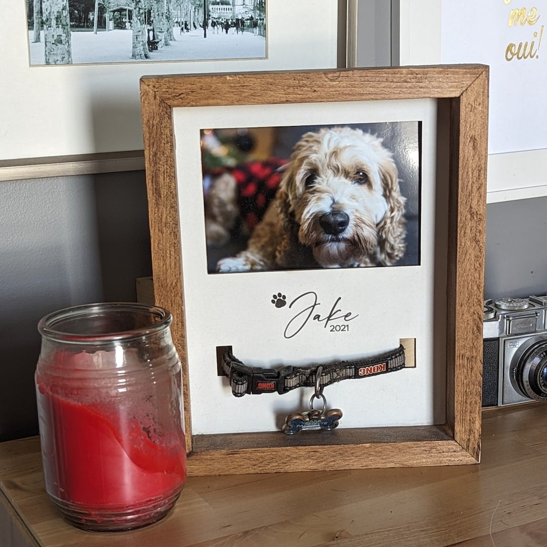 Custom Memorial Pet Frame Dog Collar Frame Memorial Collar Frame Pet ...