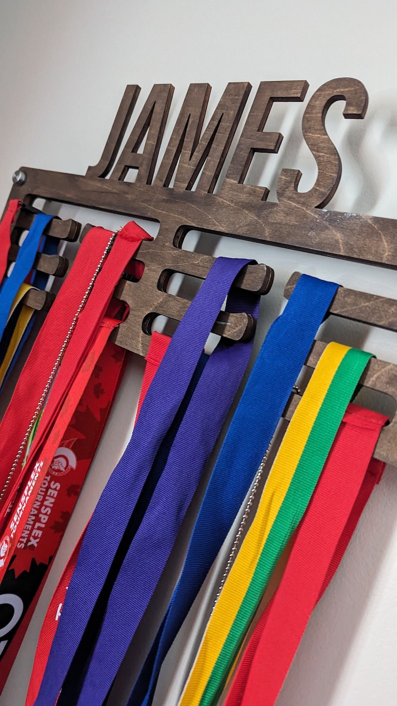 Wood Medal Hanger: Modern Award Display With Hardware - Etsy