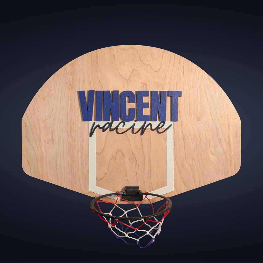 Custom Mini Basketball Hoop Backboard – Personalized Name Wall Decor ...