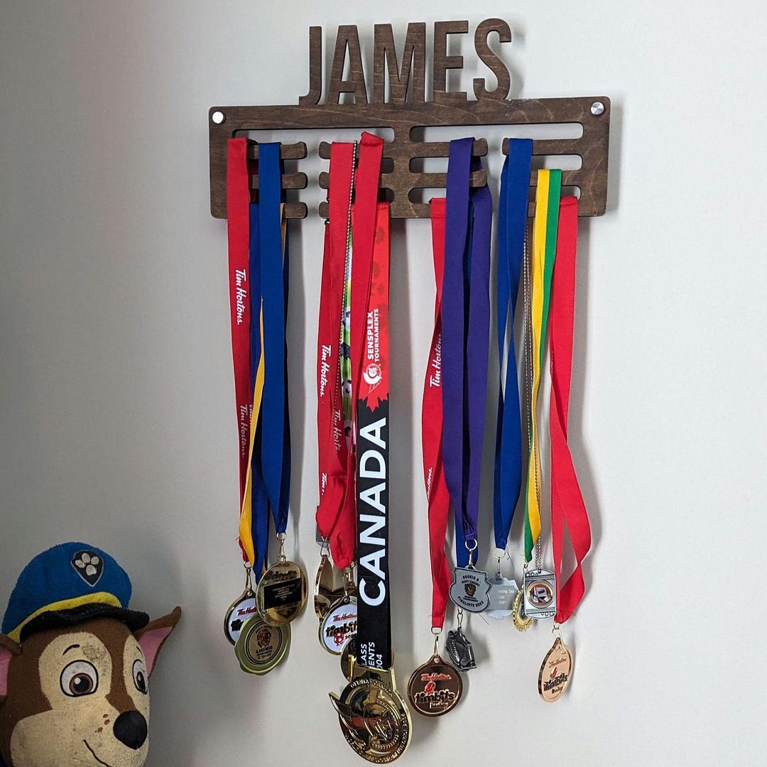 Modern Custom Award Display Hanger Medal Hanger Contemporary Wood Award ...