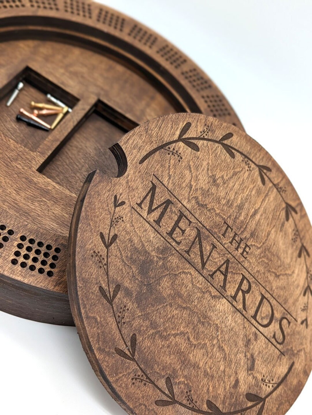 Custom Cribbage Board With Storage Anniversary Gift Crib Lover Gift ...