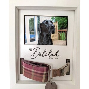 Custom Memorial Pet Frame Dog Collar Frame Memorial Collar Frame Pet ...