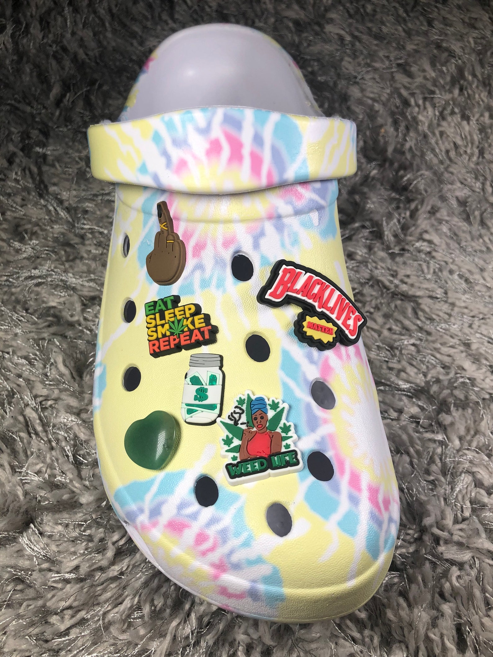 Heart Shaped Quartz Crystal Croc Charms - Etsy