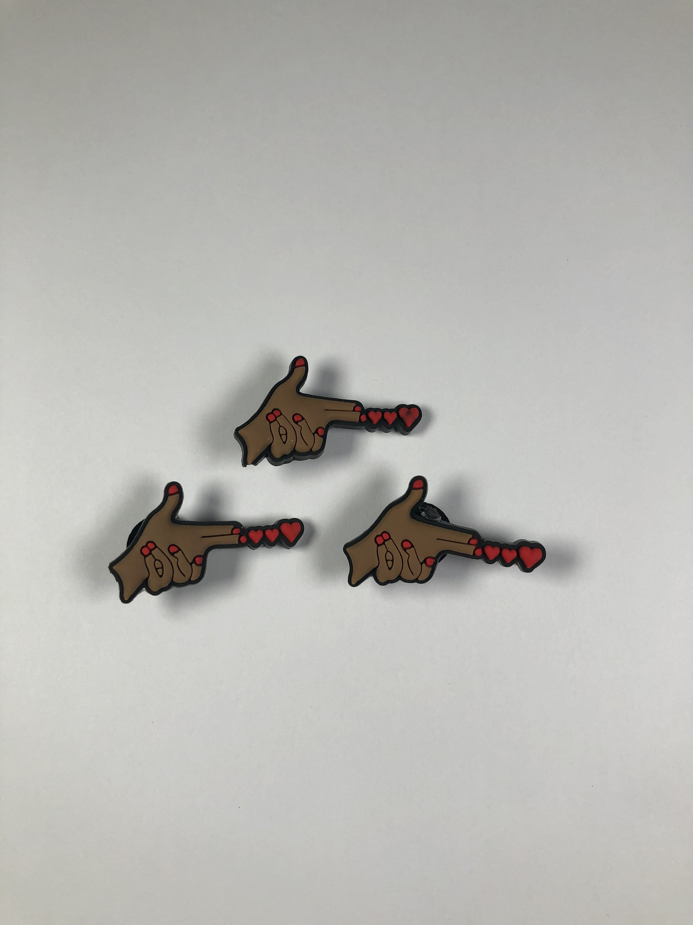 Croc Charms Finger Heart Gun | Etsy