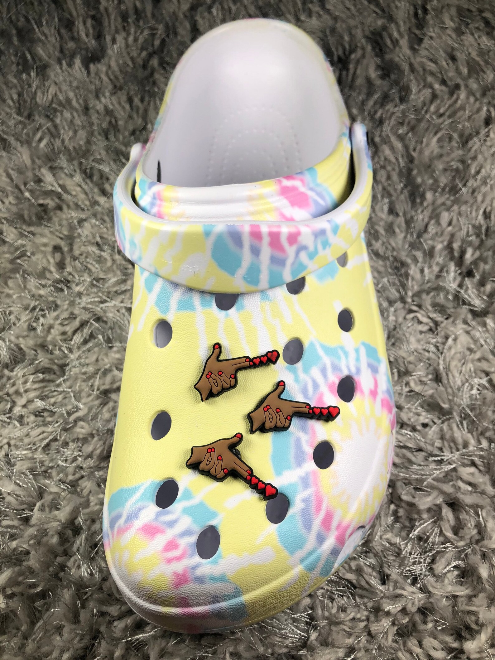 Croc Charms Finger Heart Gun - Etsy