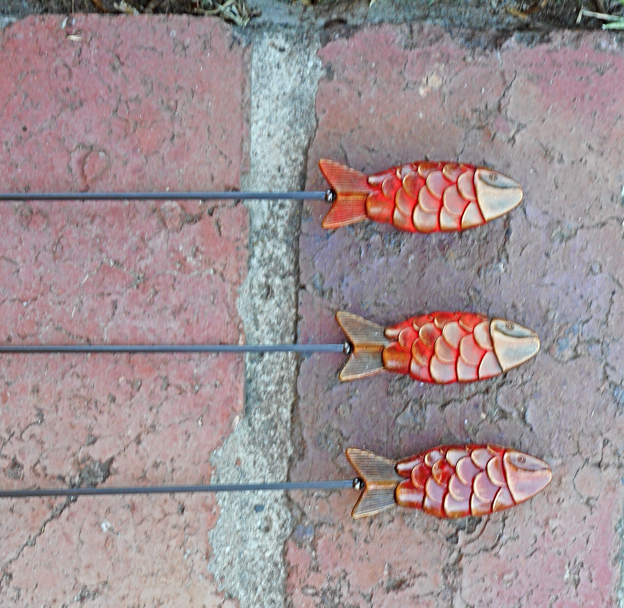 Fish Pond Decor Red and Gold Fish for Coastal Theme. Long - Etsy