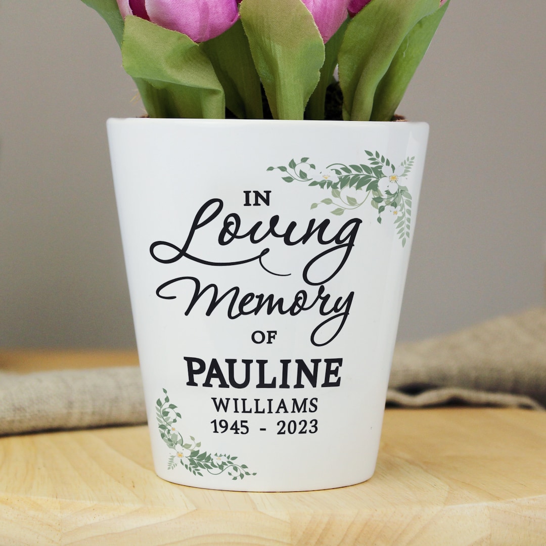 Personalised in Loving Memory Remembrance Plant Pot. Memorial Plant Pot ...