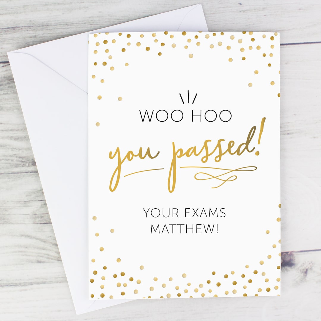 Personalised You Passed Greeting Card. Driving Test. Exams. - Etsy