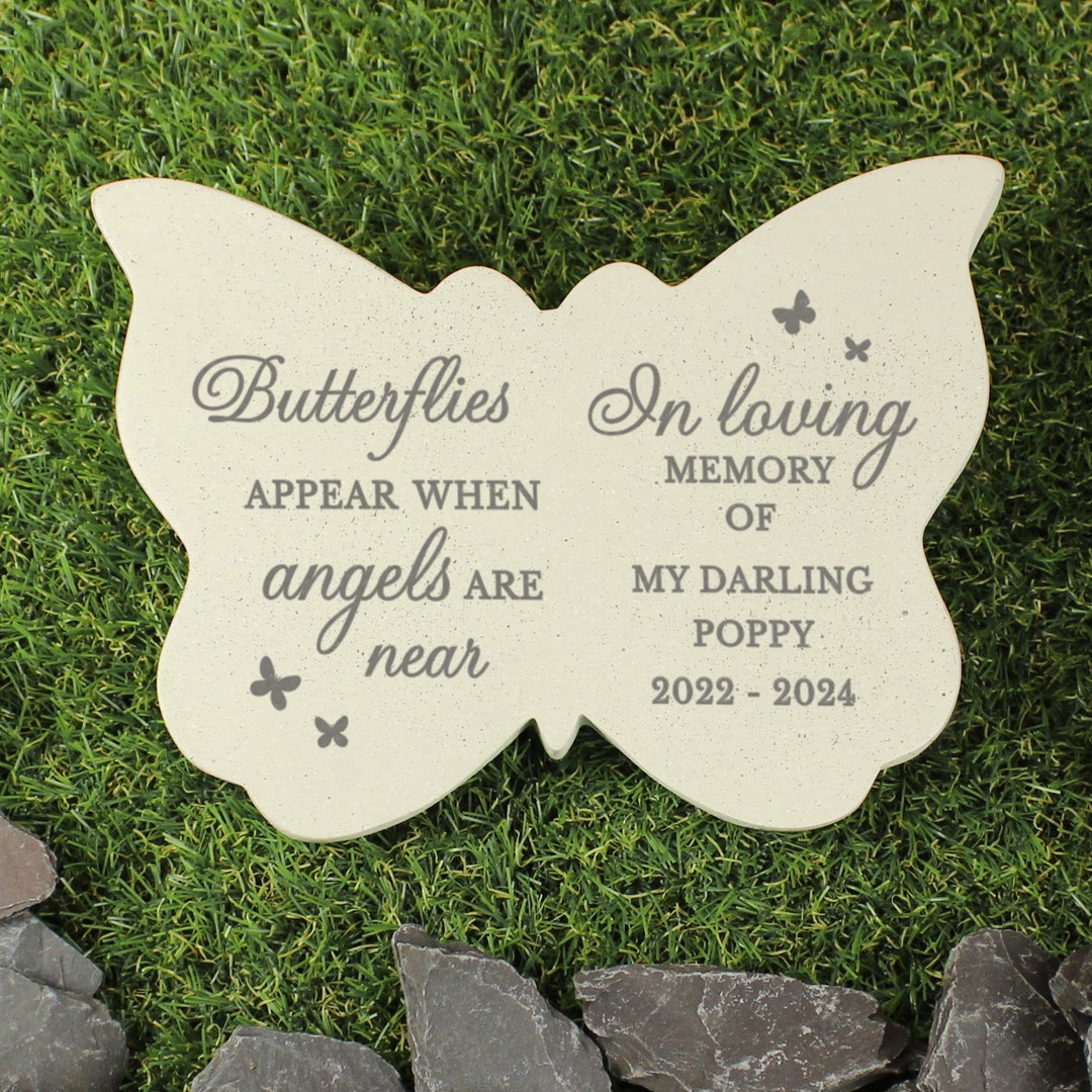 Personalised Butterflies Appear Memorial Butterfly Stone. Memorial for ...