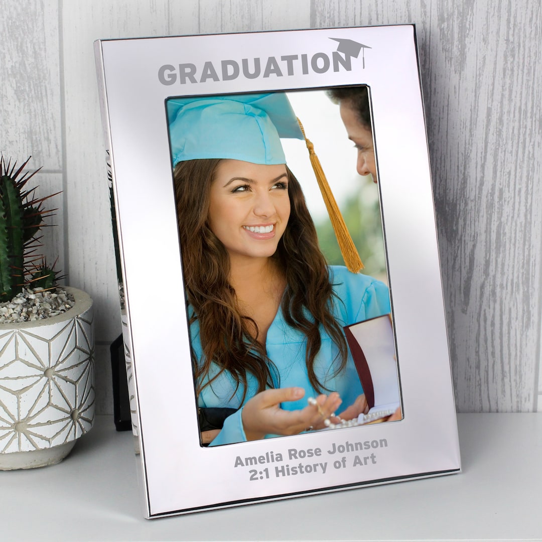 Personalised Graduation 4x6 Silver Photo Frame. Graduation Gift. Son ...