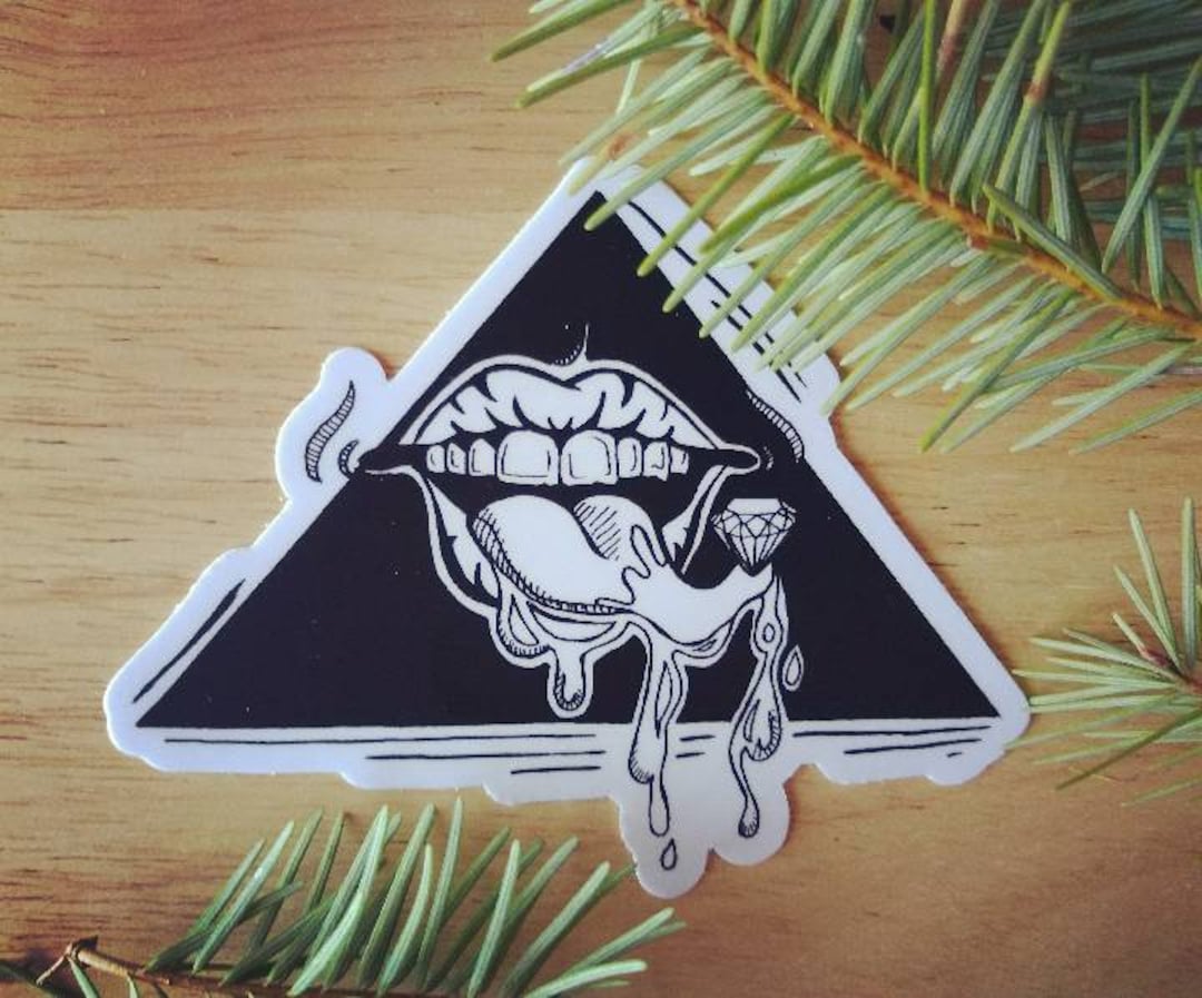 Tongue Sticker, Skater Sticker, Gnarly Decal, Wealthy, Money, Diamond ...
