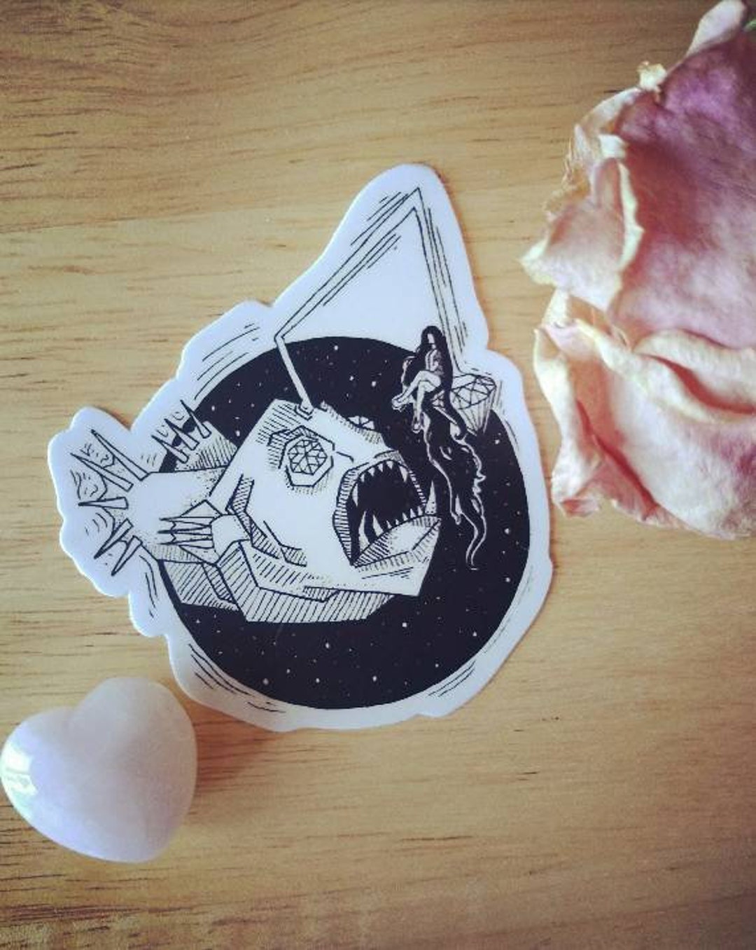 Anglerfish Sticker, Ocean Decal, Deep Sea, Princess, Dark, Monster ...