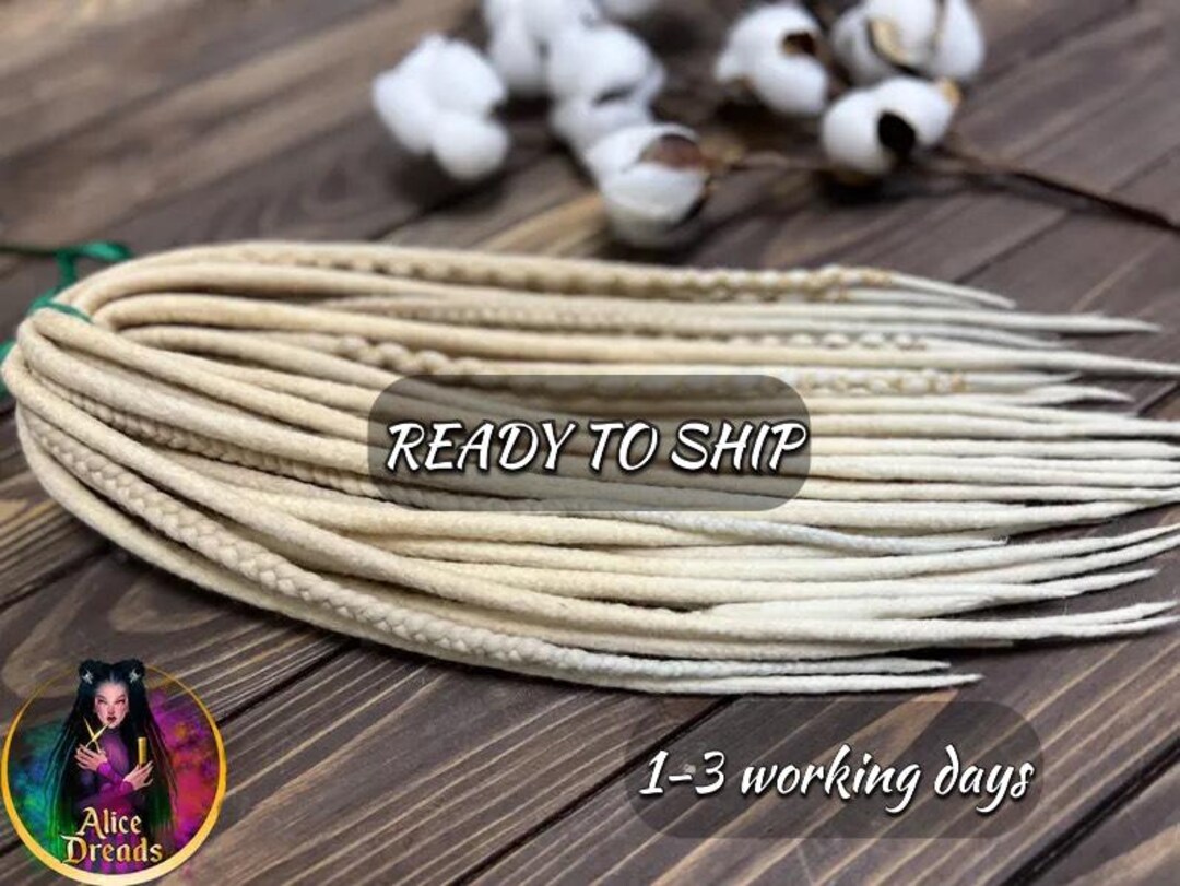 50 SE Wool Dreads Blonde Hair Ombre Dreadlocks With Wrapped Accents ...