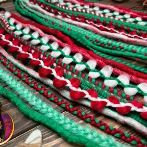 Christmas Dreads on Hair Tie Band Crochet Dreadlocks Extensions ...