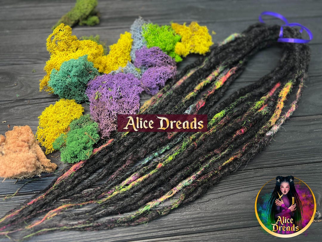 Accent Set of Crochet Synthetic Double Ended DE Dreads "fireworks ...