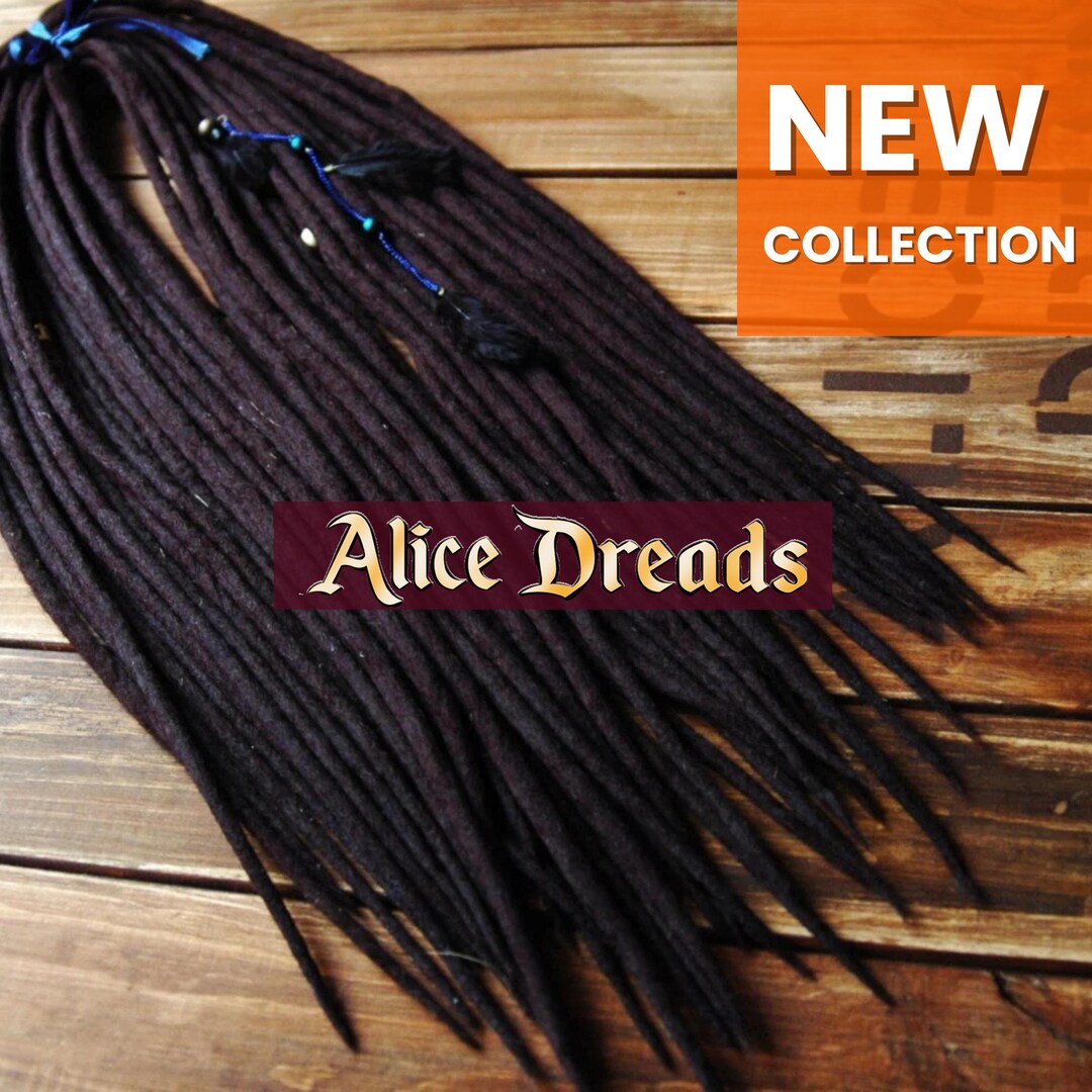 Dreadlock Extensions One Wool Black Dread Double Ended Custom Black ...