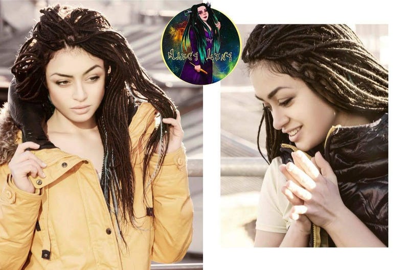 Twisted Thin Synthetic Dreads: Brown, Black, Cyan Blue - Etsy