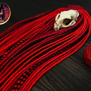 Red & Black Synthetic Dreads: Double or Single Ended, "vampire Blood ...