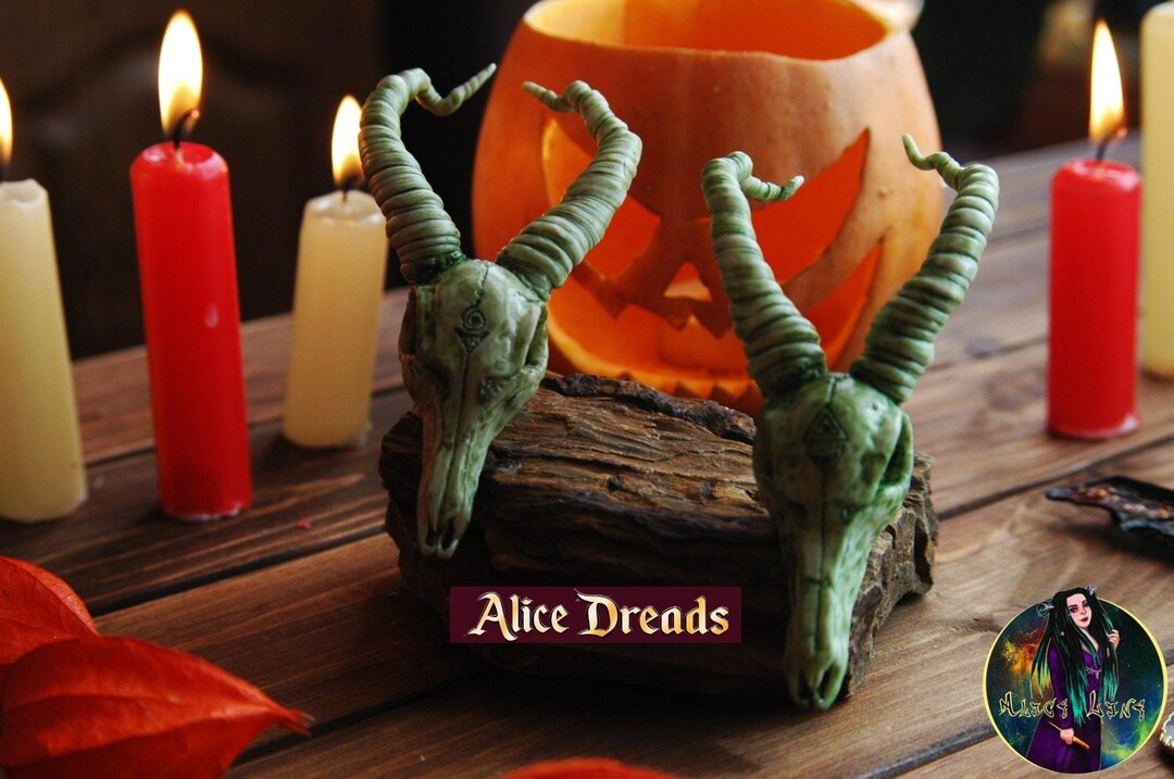 Succubus Skull Dreadlock Bead: Polymer Clay Hair Accessory - Etsy