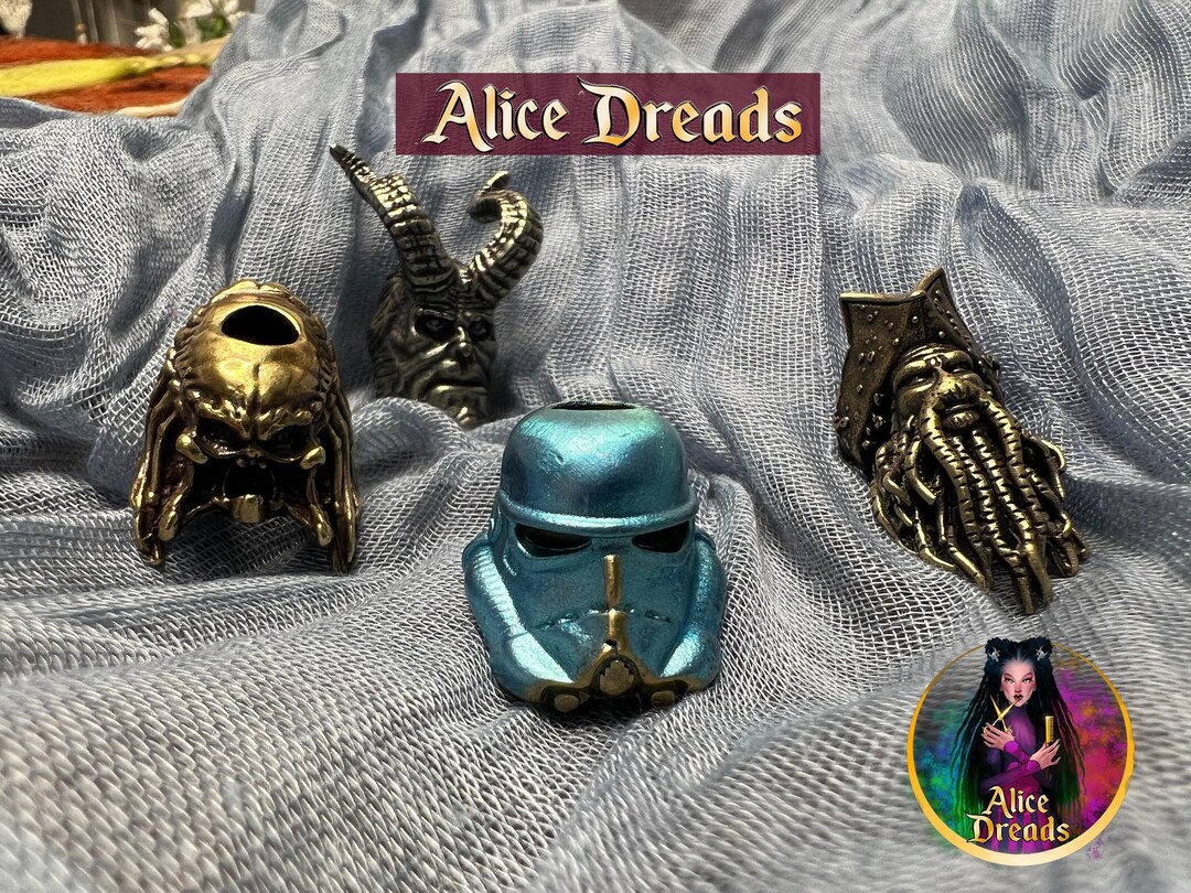 Metal Bead for Dreads Horn Hellboy, Alien, Stormtrooper, Pirate ...