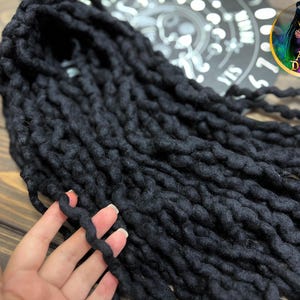 Black Curly Wool Dreads. "black Wizard" Double Ended or Single Ended ...