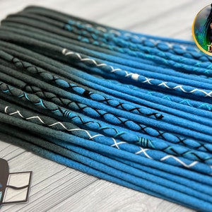 Dreadlock Extensions Set of Wool Ombre Dreads Dark Grey Gray - Etsy