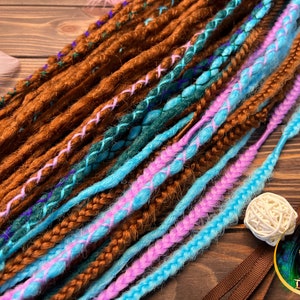 Ginger Copper Red Crochet Dreadlocks Full Head Set of Synthetic Double ...