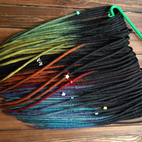 Wool Dreads Full Set DE Dreadlocks Extensions Double Ended - Etsy