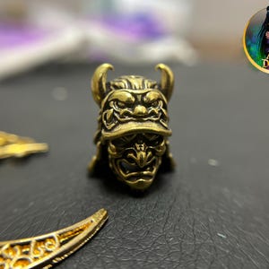 Metal Bead for Dreads Samurai Warrior Mask, Japanese Warrior, Asian ...