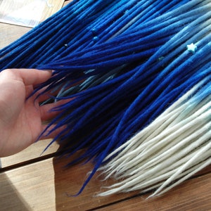 Dreadlock Extensions Set of Wool DE Dreads Dark Blue Light - Etsy