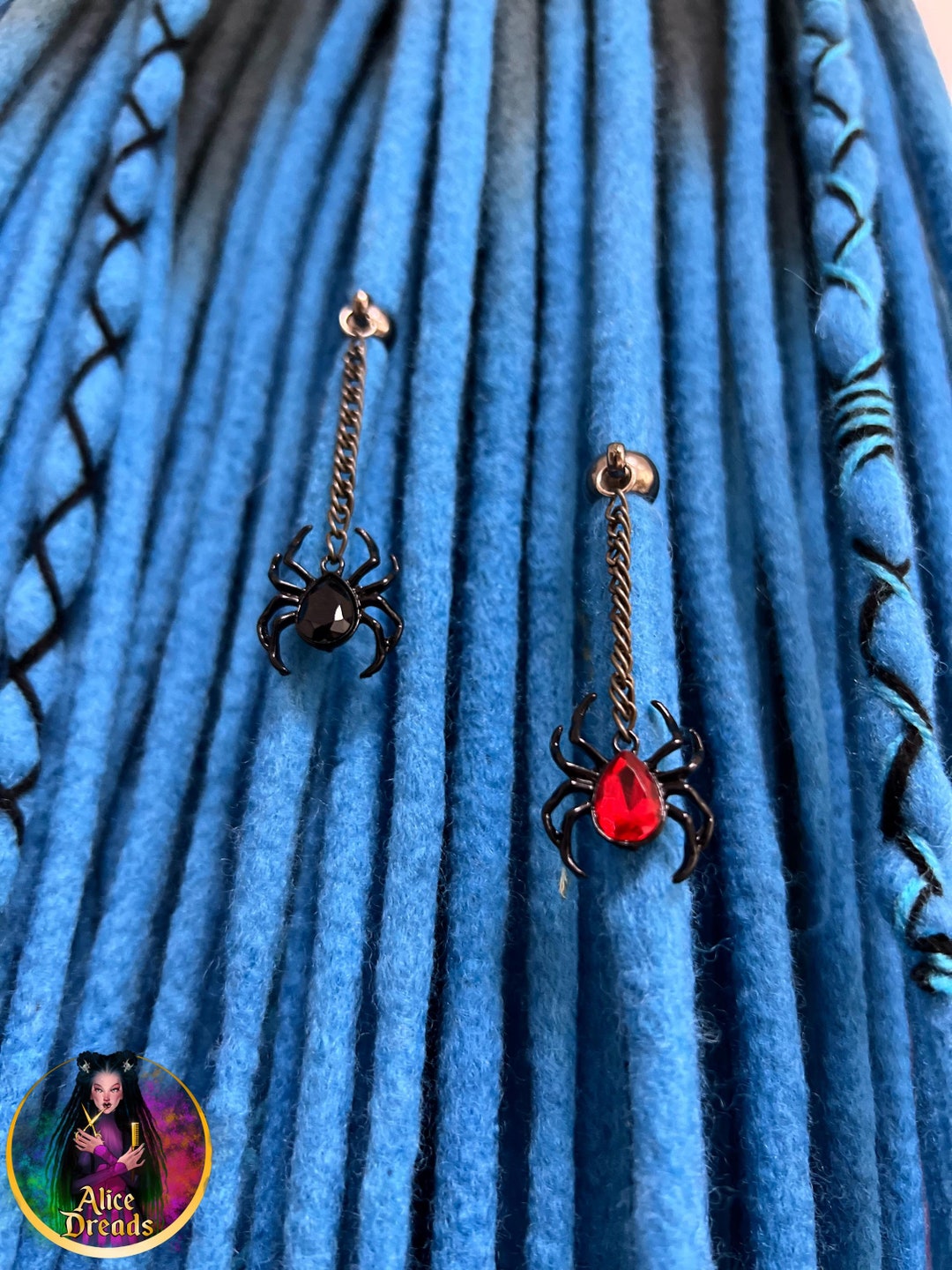 Bead for Dreads Spider, Gothic Accessories, Pendant Tarantula, Wiccan ...