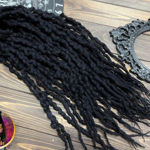 Black Curly Wool Dreads. "black Wizard" Double Ended or Single Ended ...