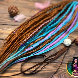 Ginger Copper Red Crochet Dreadlocks Full Head Set of Synthetic Double ...