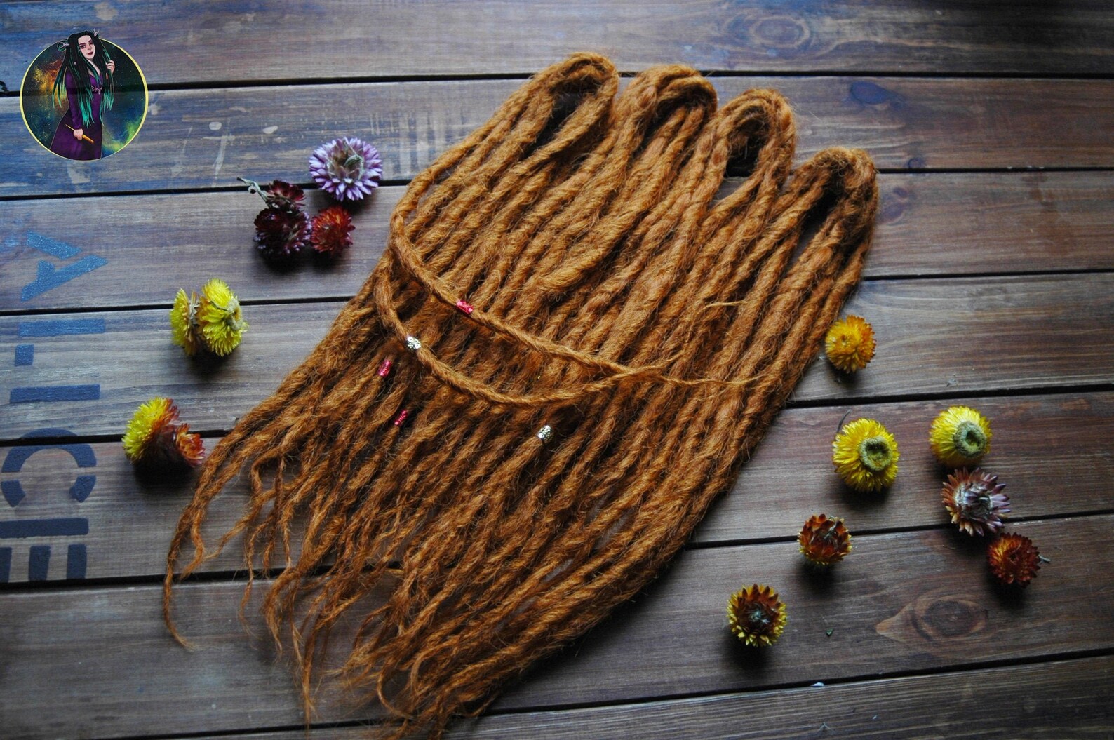 Red Amber Crochet Double Ended DE Dreads for Full Head Full - Etsy