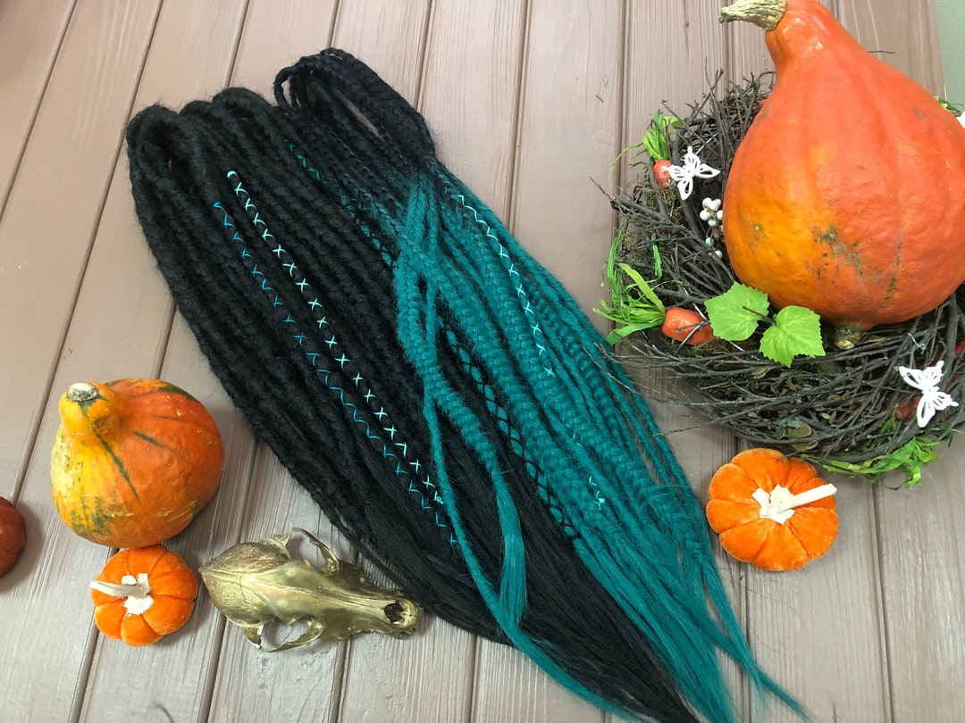 Set of Natural Look Synthetic Double Ended Dreads Accent Dreads Custom ...
