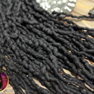 Black Curly Wool Dreads. "black Wizard" Double Ended or Single Ended ...