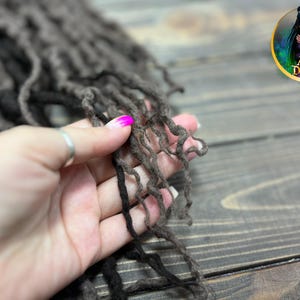 Brown Curly Wool Dreads: Coffee, Dark, Medium Brown Wavy Locks - Etsy