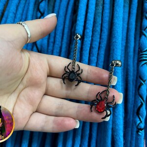 Bead for Dreads Spider, Gothic Accessories, Pendant Tarantula, Wiccan ...