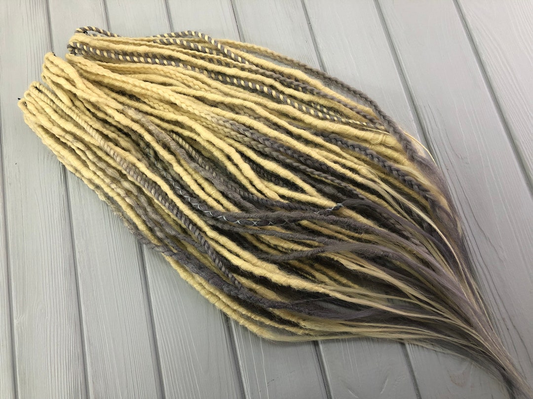 Full Set of Natural Look Synthetic Dreads Brown Dreadlock Extensions ...