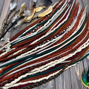 Wool Dreads Blonde to Shades of Green "autumn Vibes" Ombre Double ...