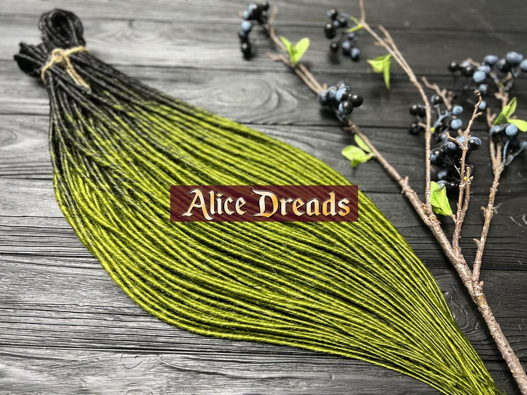 Olive Dreadlock Extensions Synthetic Dreads Set of Kanekalon Dreadlocks ...