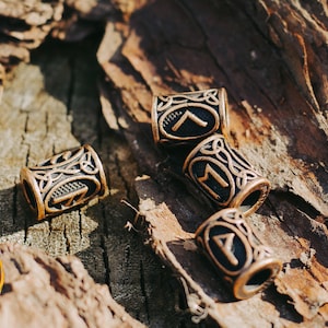 Viking Rune Dreadlock Bead, Norse Hair Accessory - Etsy