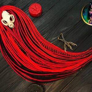 Red & Black Synthetic Dreads: Double or Single Ended, "vampire Blood ...