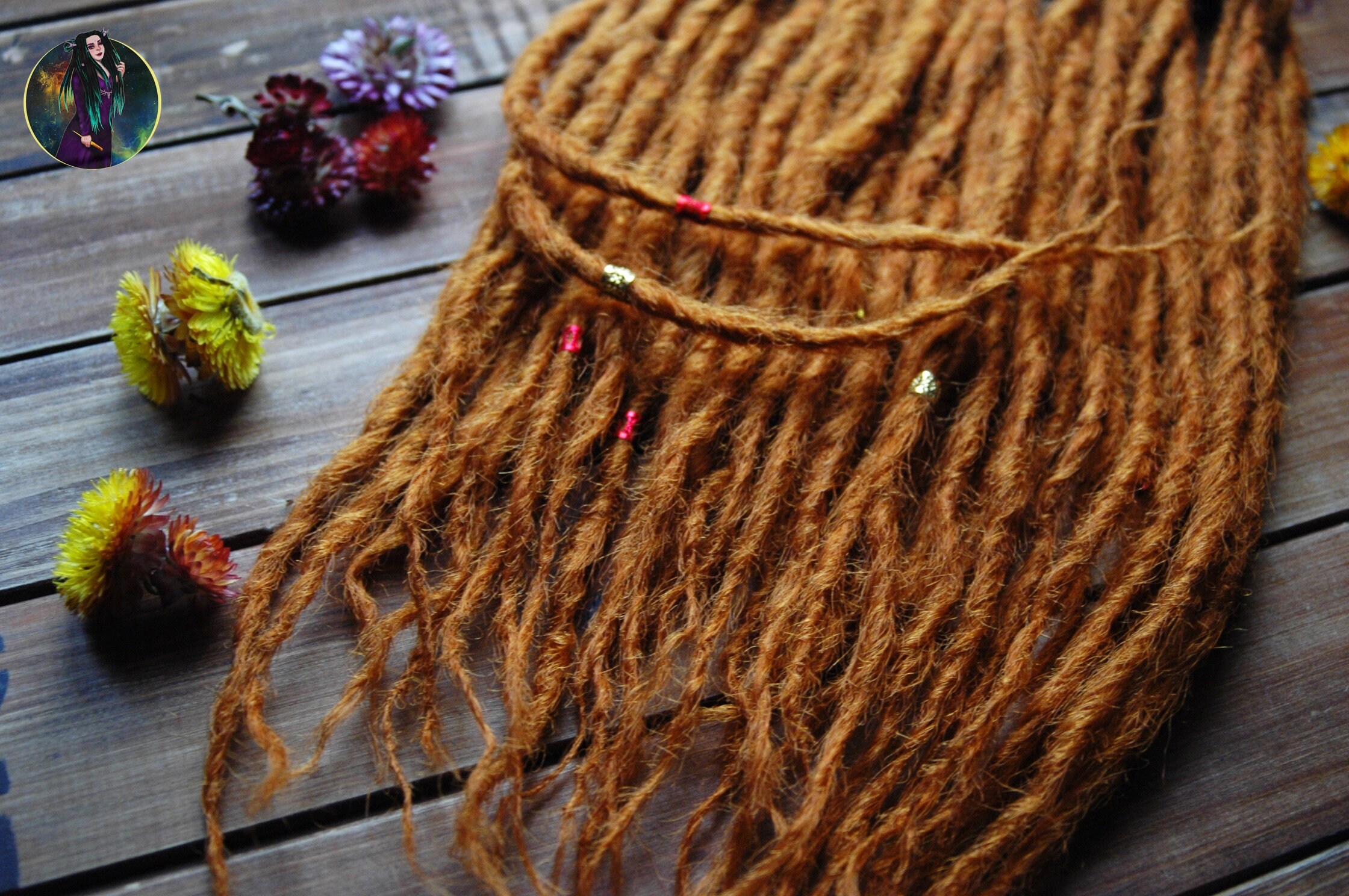Red Amber Crochet Double Ended DE Dreads for Full Head Full - Etsy