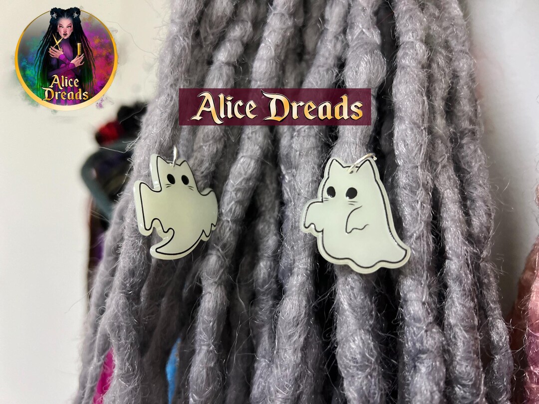 Ghost Beads for Dreads on the Ring GLOW IN DARK Halloween Accessories ...